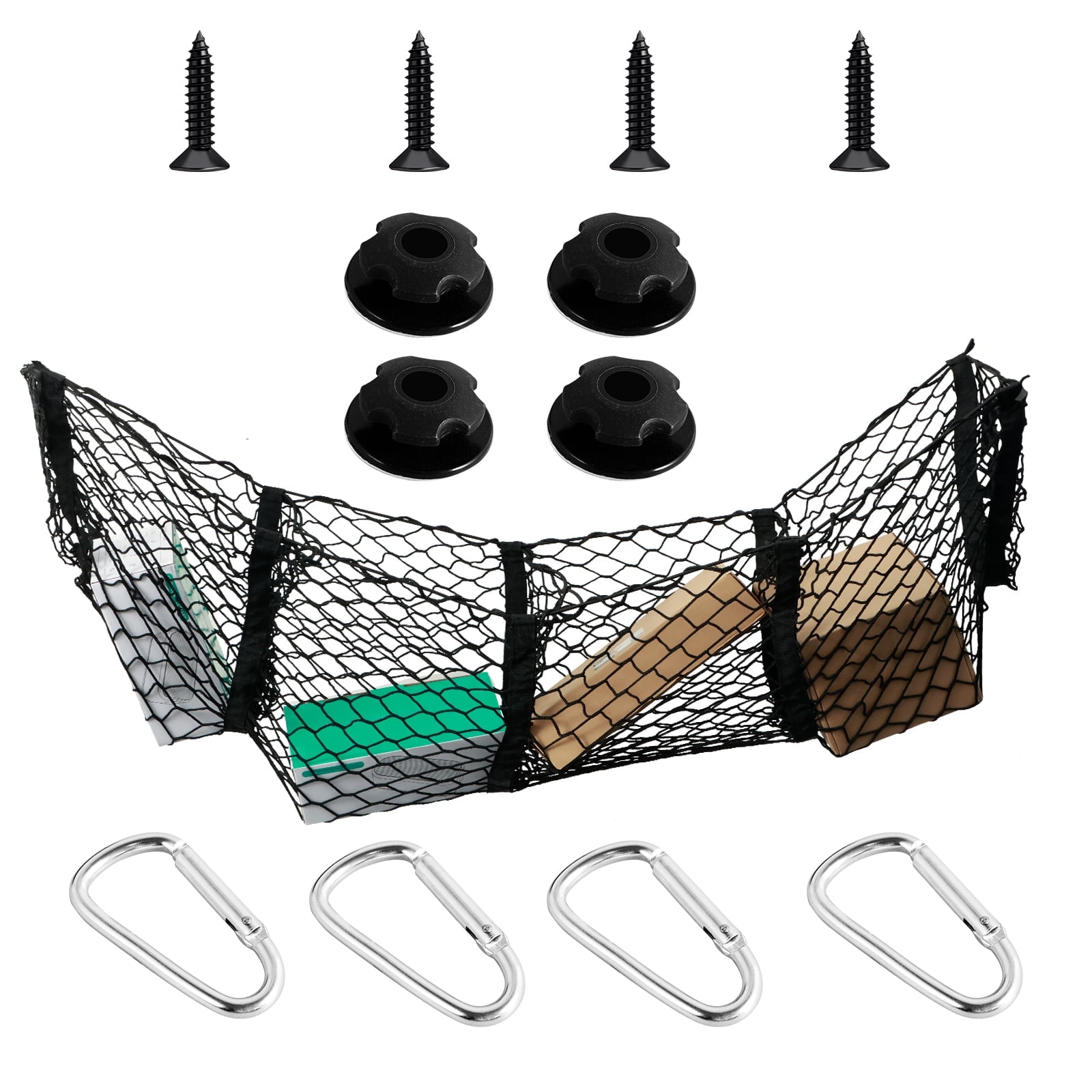 Truck Bed Cargo Net 3 Pocket/4 Pocket Stretchable Pickup Truck Bed Mesh ...