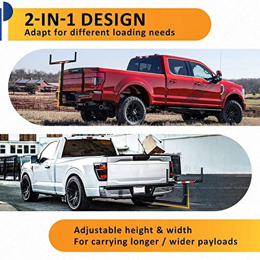 Truck Bed Extender, 2 in 1 Design Foldable Kayak Rack, 800lbs Load ...