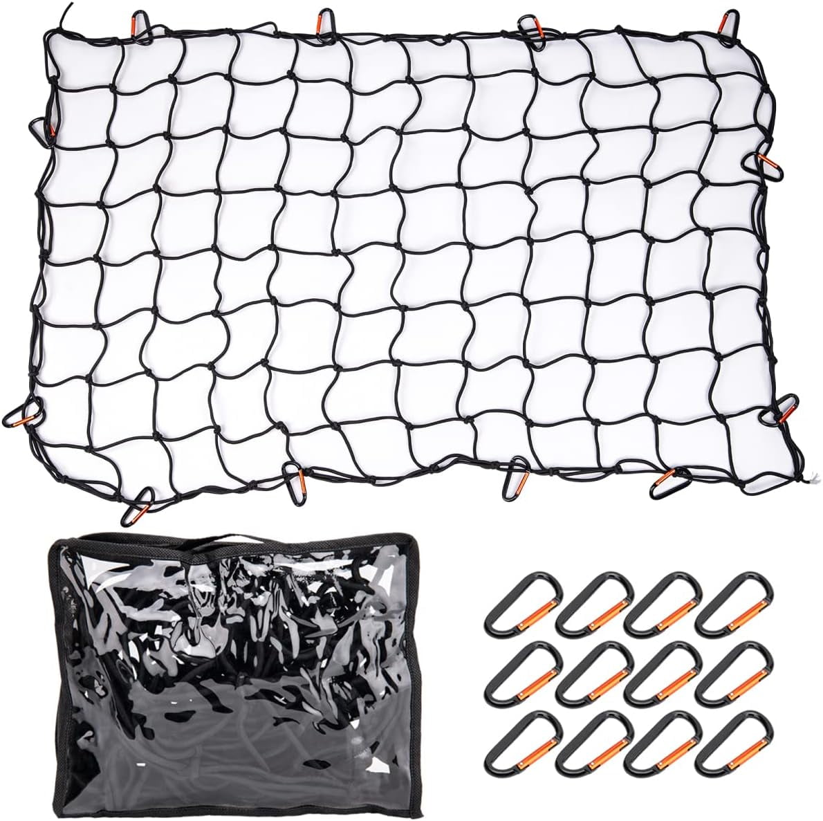 Truck Bed Netting for Cargo, Truck Bed Cargo Net 3' x 4' Stretches to 6 ...