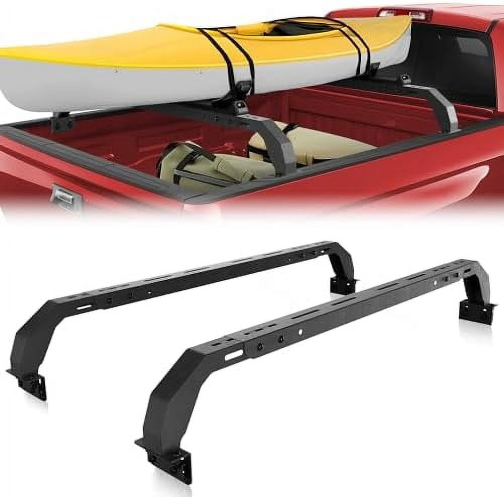 Truck Bed Rack with 2 Cross Bars Truck Ladder Rack Compatible with 2007 ...