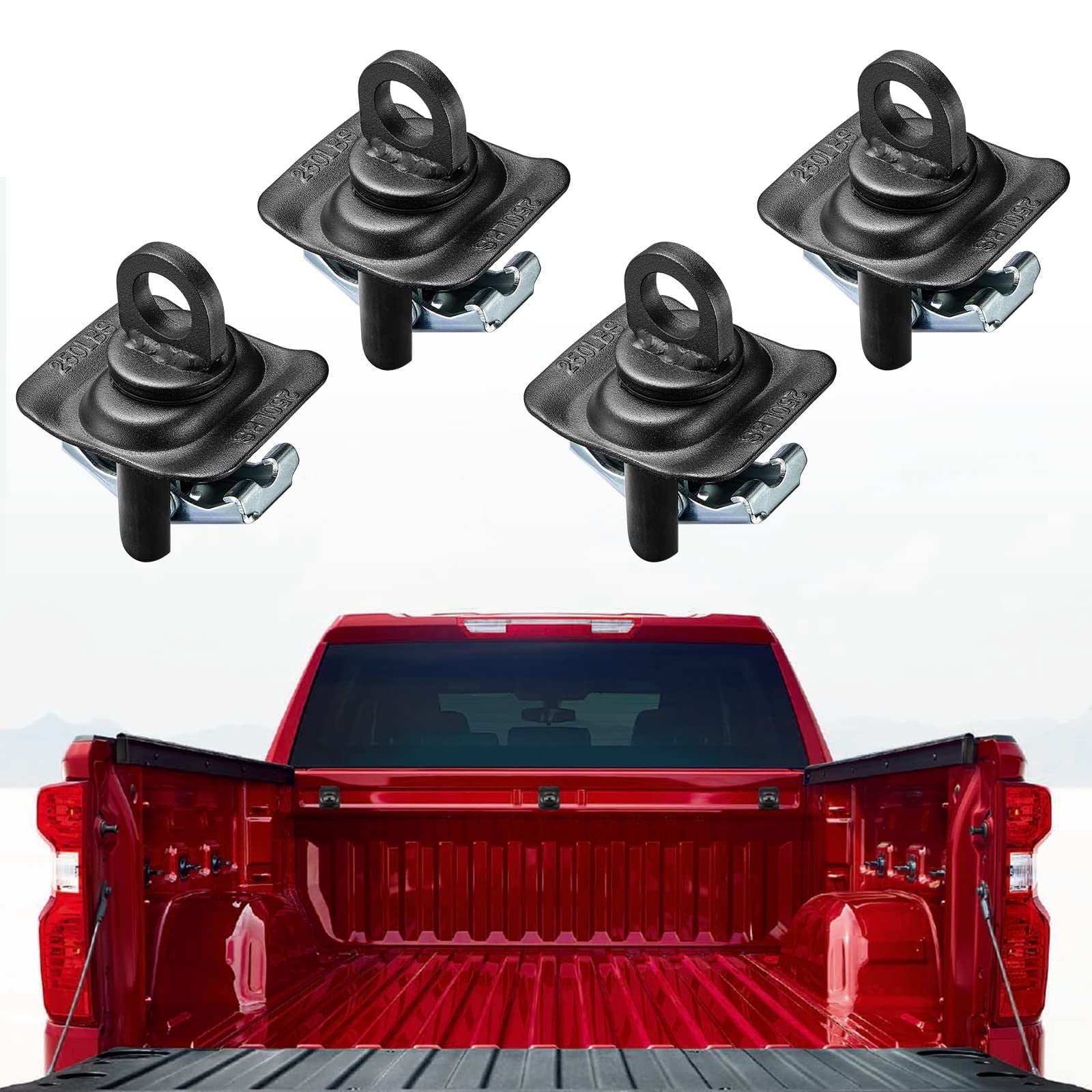 Truck Bed Tie Down Anchors 4 Pcs, Truck Bed Hooks for 2014-2022 ...