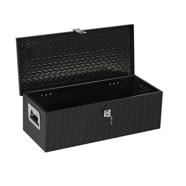 BENTISM Truck Tool Box 30"x13"x9.6" Heavy Duty Aluminum Bar Tread Tool Box for Pick Up Truck Bed ...