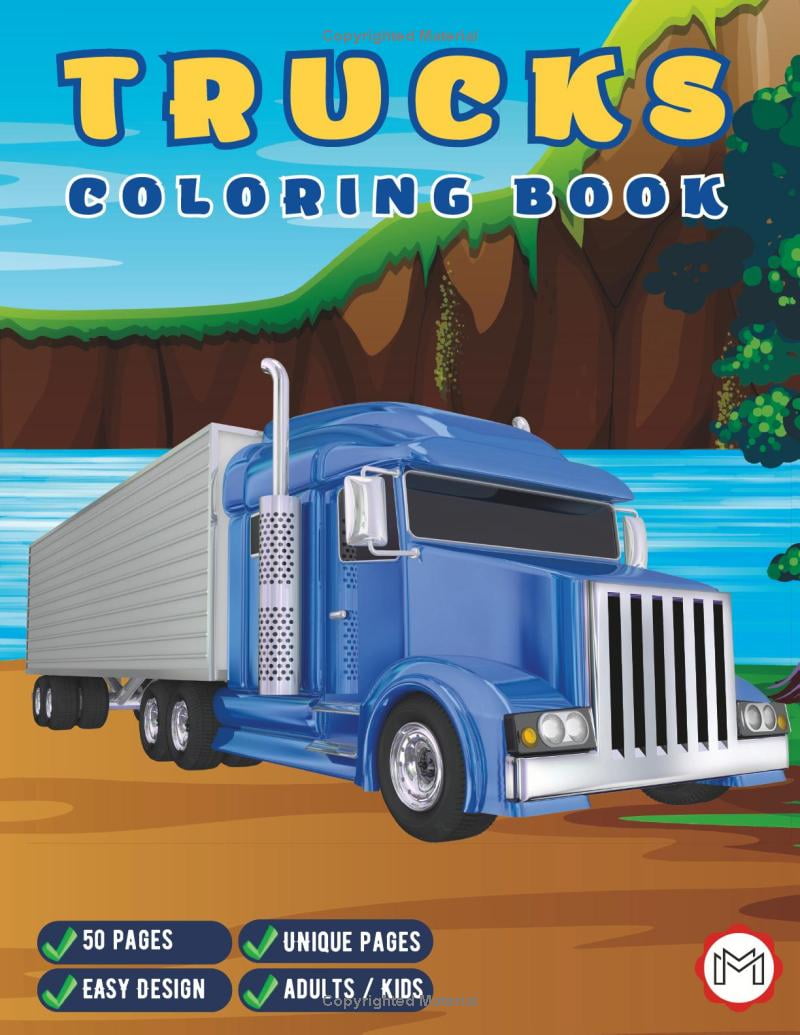 Truck Coloring Book For Adults Truck Coloring Pages Vehicle Coloring ...