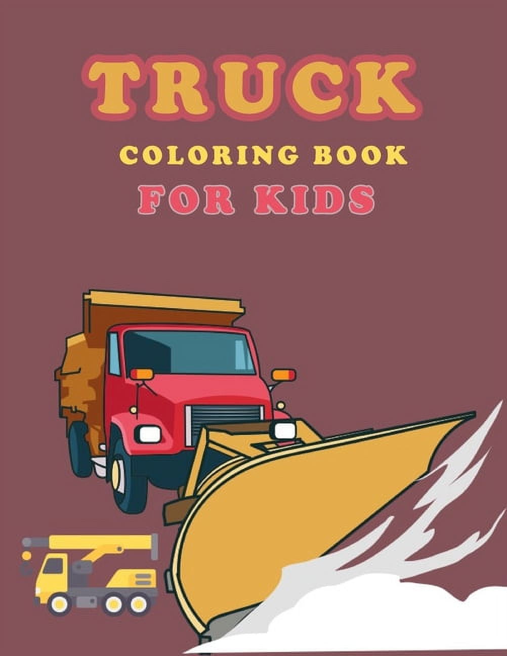 Truck Coloring Book for Kids: Trucks, garbage truck Planes and Cars ...