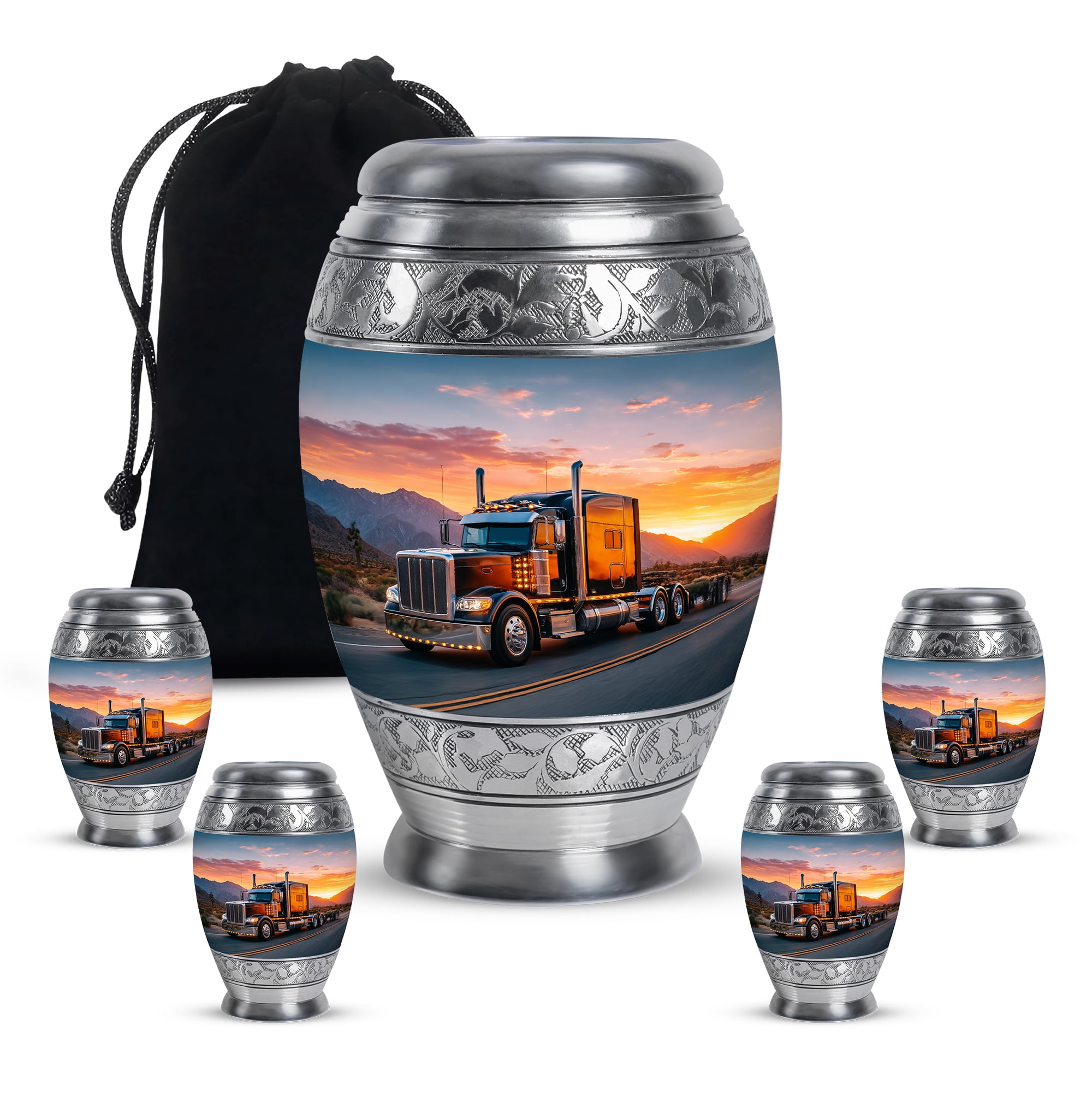 Truck Cremation Urn for Adults, Elegant Memorial Burial Box, Large Urn ...