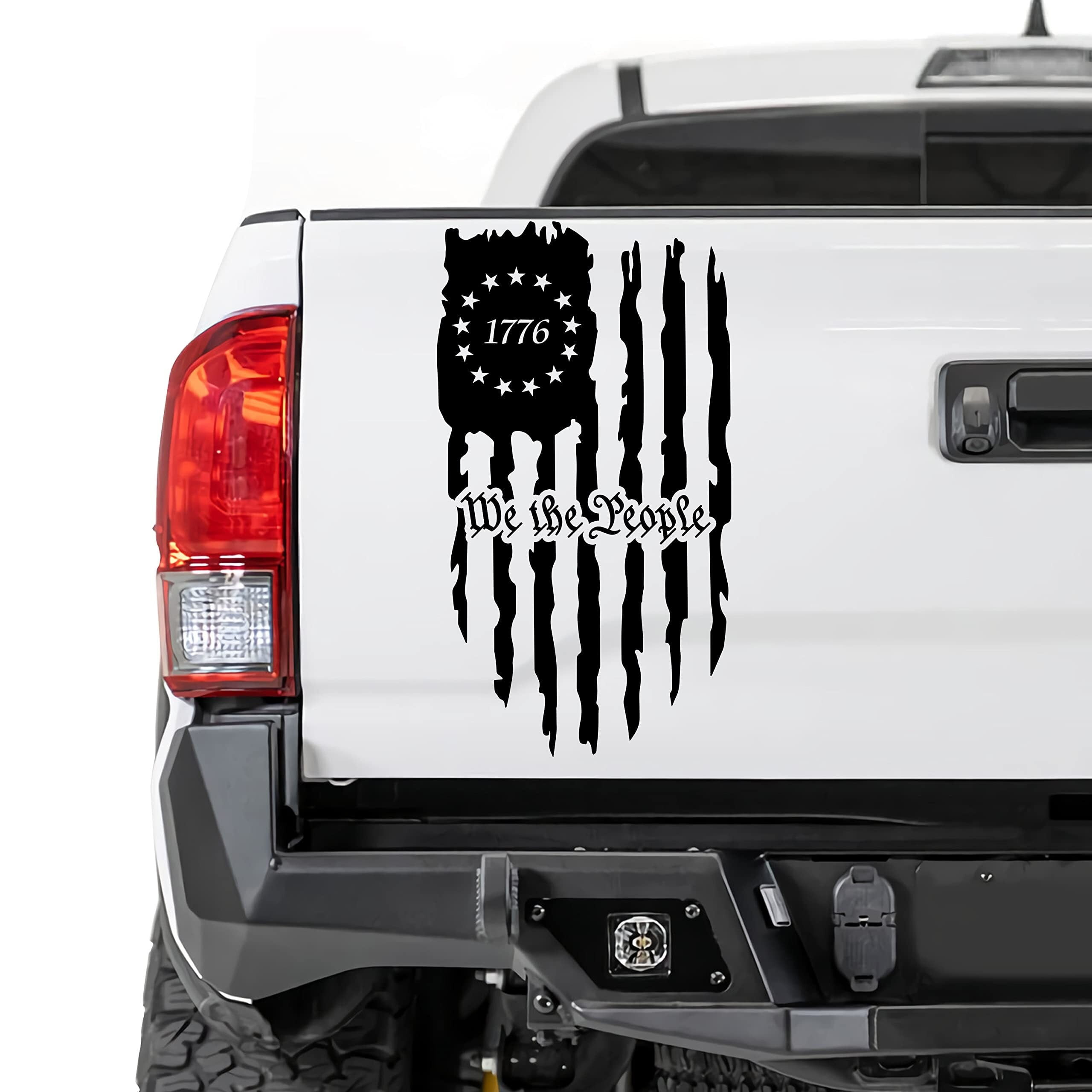 Truck Decals,Black American Flag Decal,Creativity American Flag Car ...