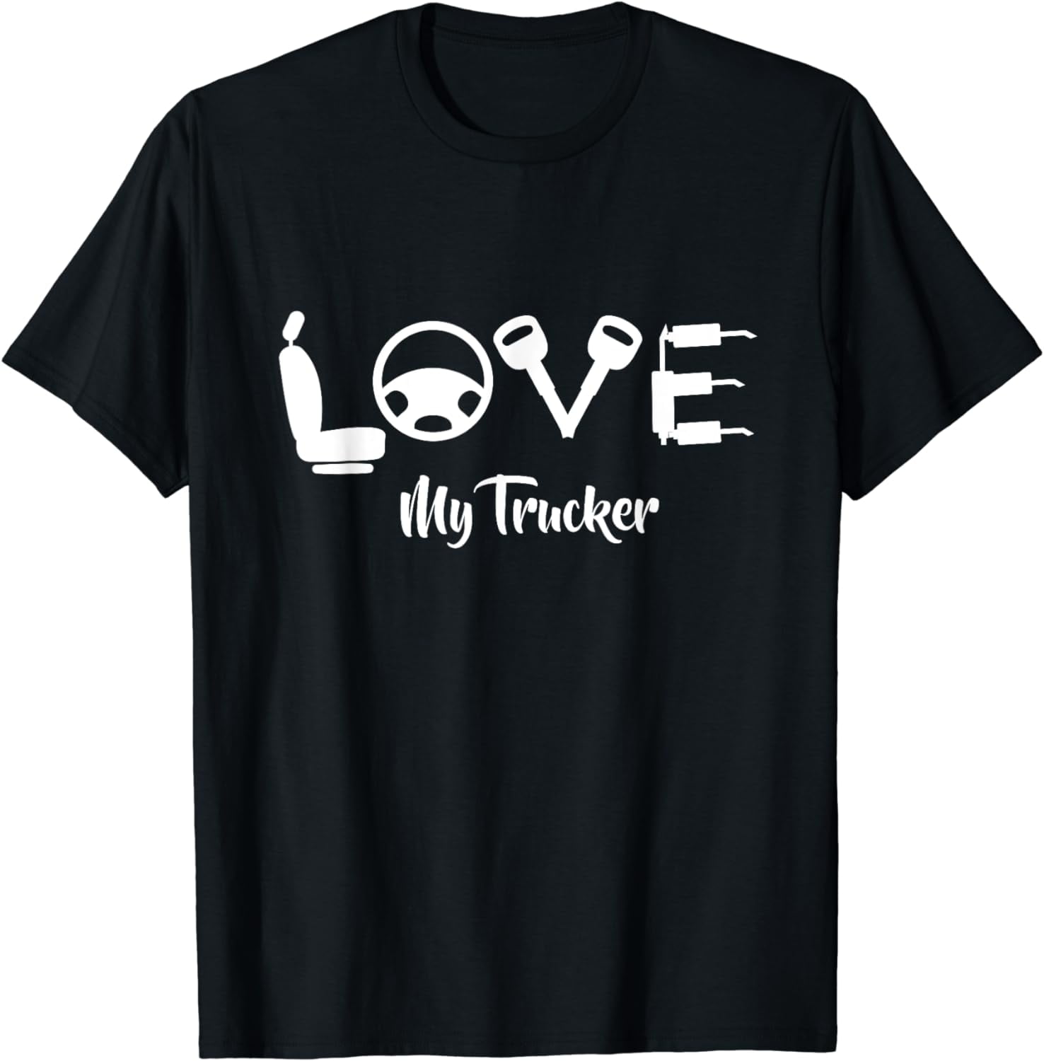 Truck Driver Wife Husband Girlfriend Love My Trucker T Shirt