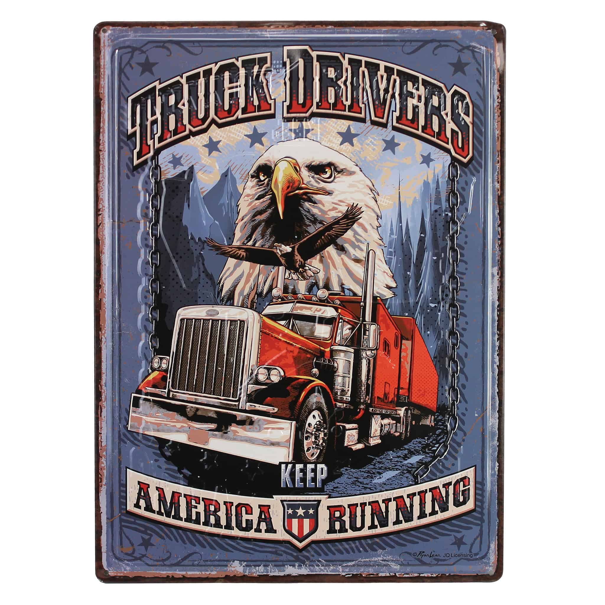 Truck Drivers Keep America Running Tin Sign 12in x 17in 41521 - Walmart.com