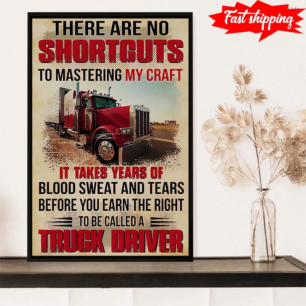 Truck Drivers No Shortcuts To Mastering My Craft Red Truck Drivers Gift ...