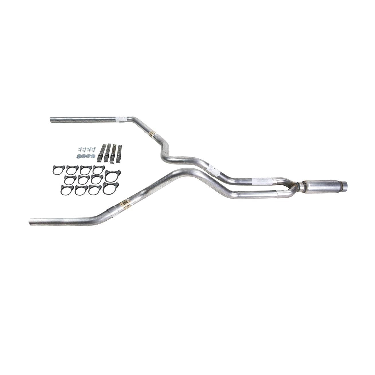 Truck Exhaust Kits - DIY dual exhaust system 2.5 SS pipe Glass Pack ...
