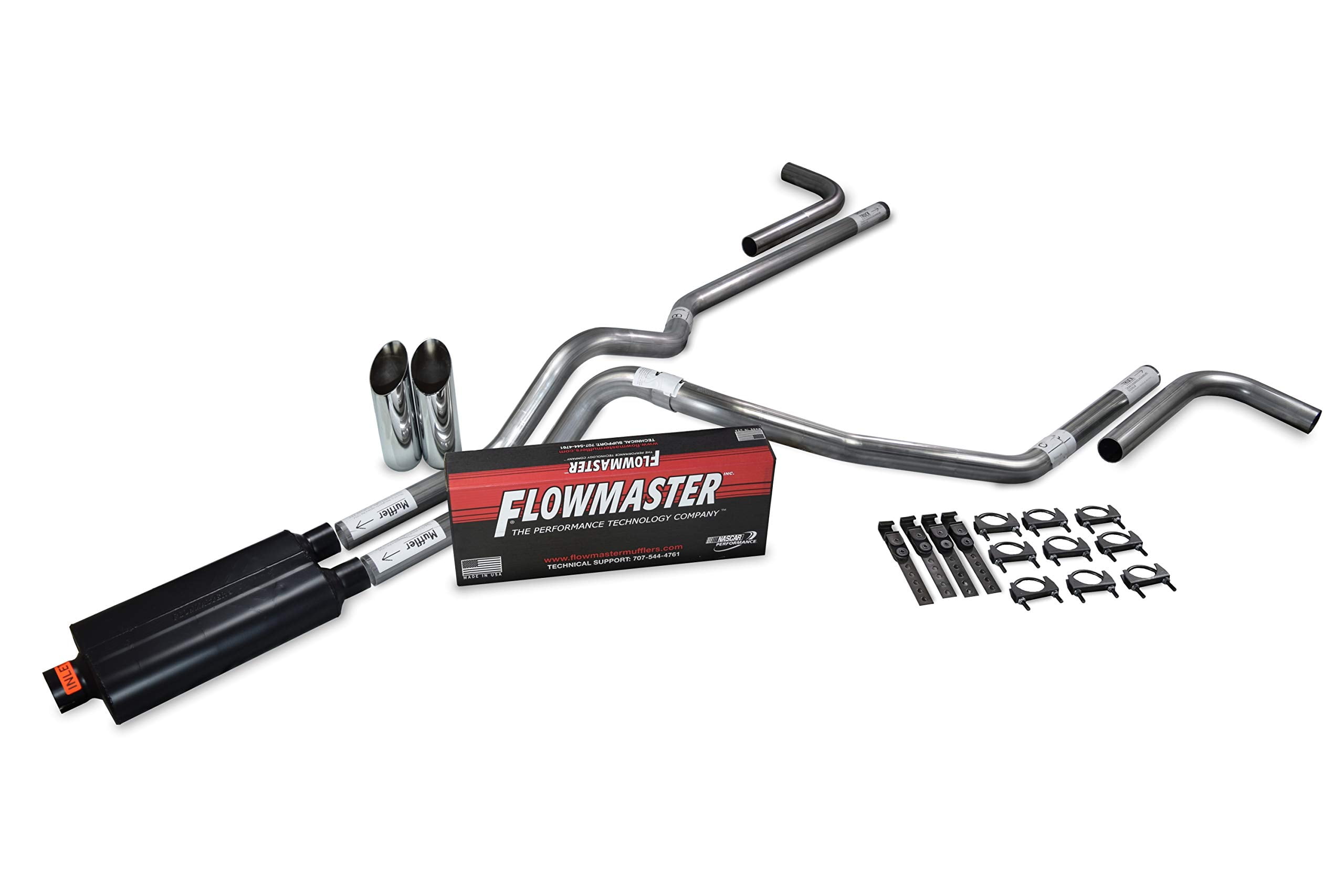 Truck Exhaust Kits - Shop Line Dual Exhaust System 2.5 Stainless Steel ...