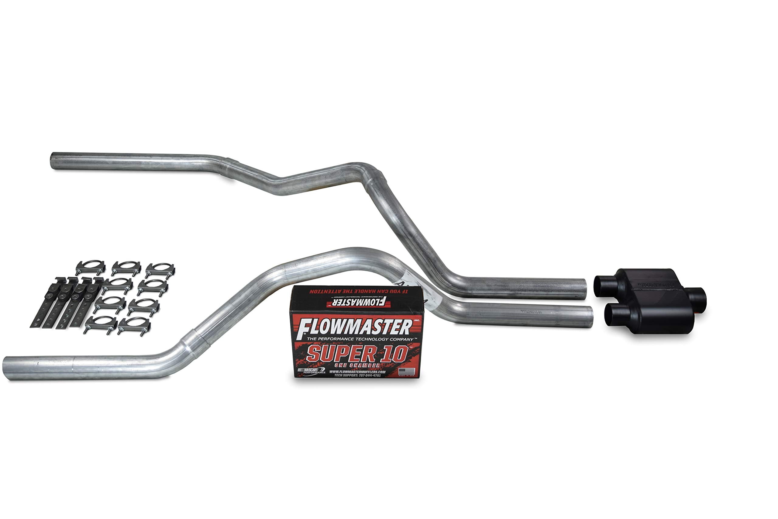 Truck Exhaust Kits - Shop Line dual exhaust system 2.5" Aluminized pipe Flowmaster Super 10 ...
