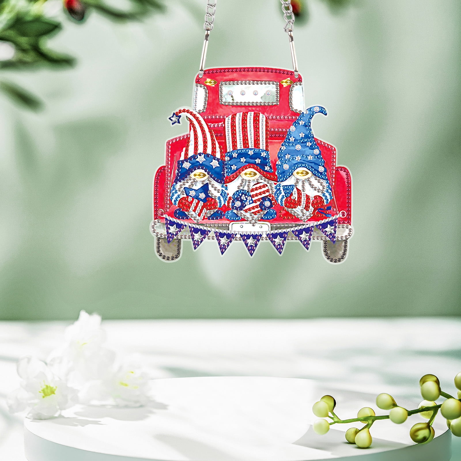 Truck Gnome Diamond Art Painting Kit Pendant Independence Day - Walmart.com