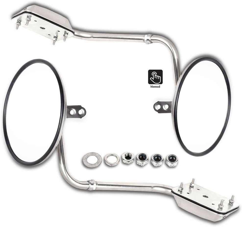 Truck Hood Mirrors Chrome Housing Side Hood Mirrors Replacement ...
