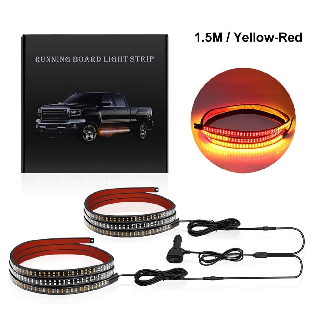 Truck LED Running Board Light 2 In 1 LED Strip Lights Sequential Amber ...