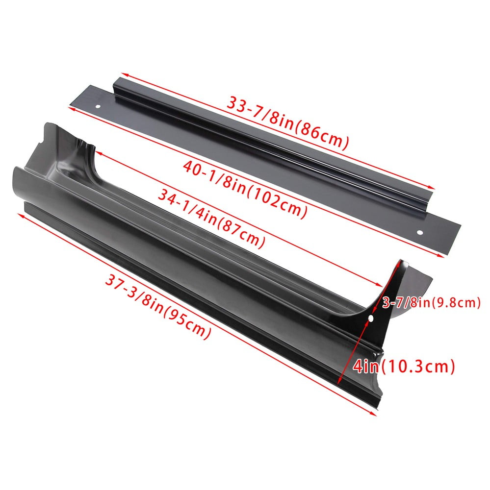Truck LH RH Side Full Rocker Panels w/ Inner Patch Panel Fit For 67-72 ...