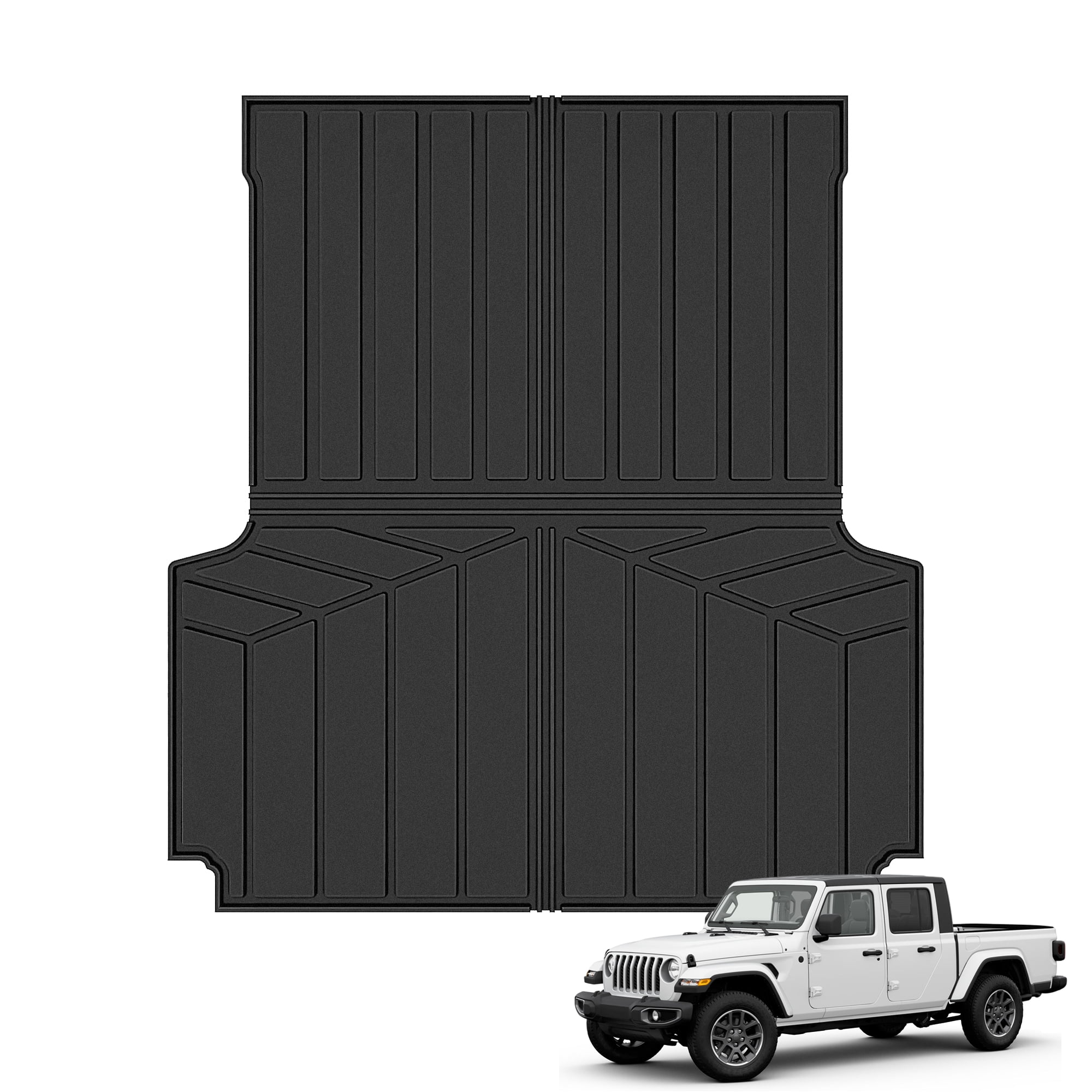 Truck Mat Compatible with 2020 2021 2022 2023 2024 Jeep Gladiator 4x4 ...