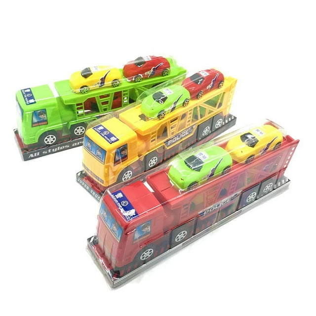 Truck Model Car Toy Plastic Double-deck Trailer Toy Car Truck Identify ...