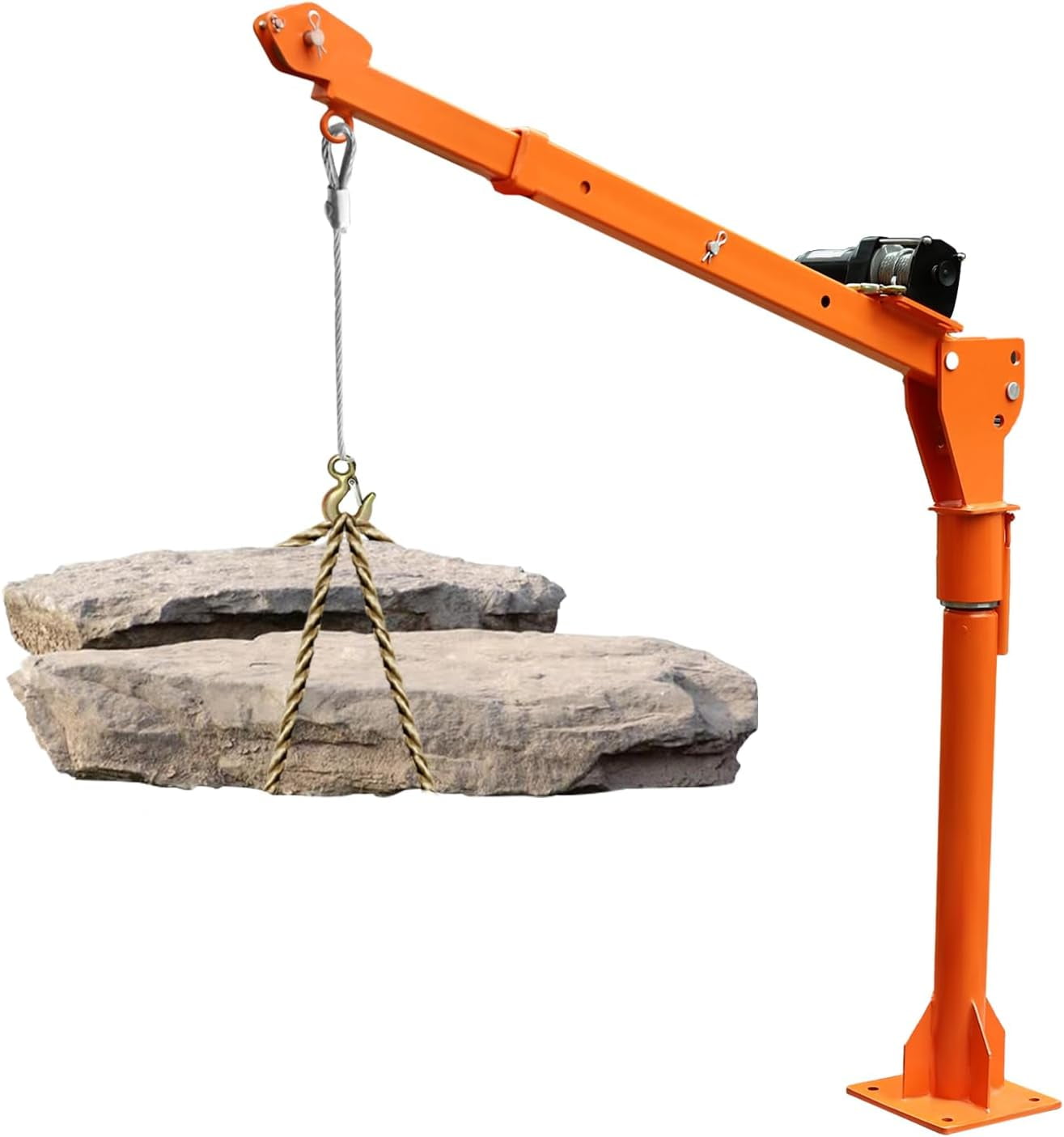 Truck-Mounted Bed Crane Hoist Lift, 3500lb Truck-Mounted Crane Hoist ...
