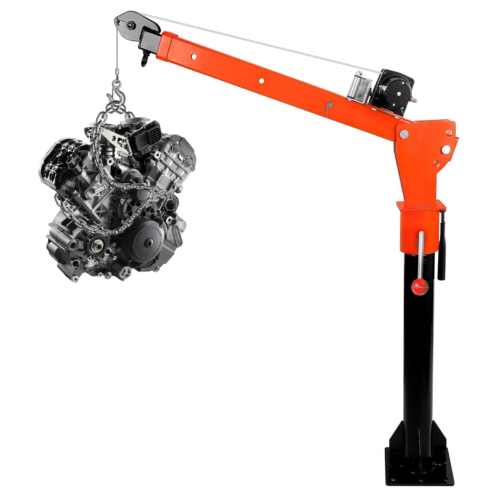 Truck-Mounted Folding Single-Arm Crane, 3500 lbs Winch, 360° Swivel for ...