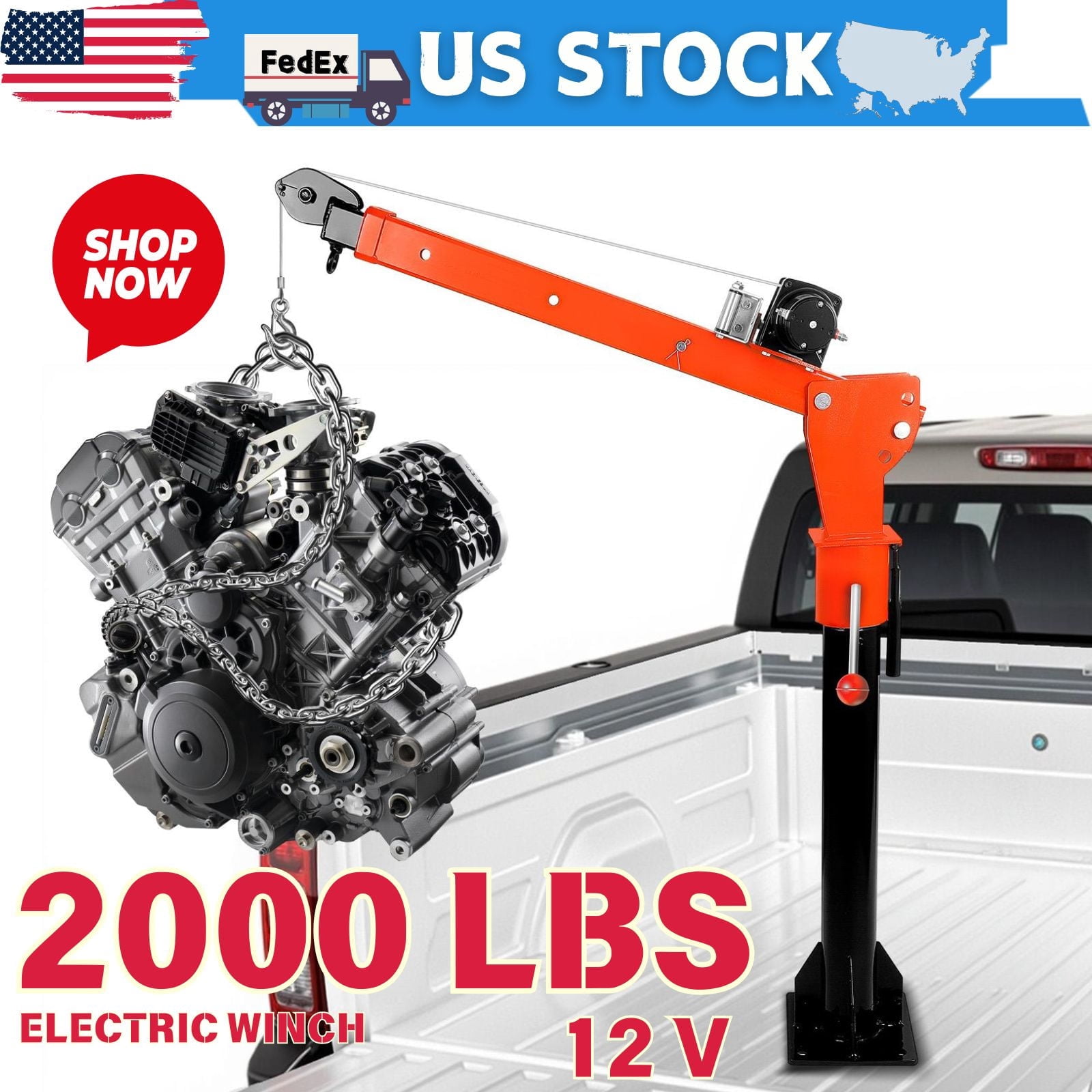 Truck-Mounted Single-Arm Crane, Jib Cranes with Bed-Mounted Base Plate ...