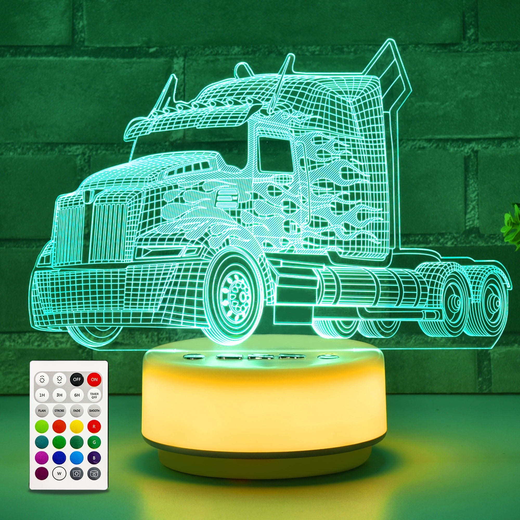 Truck Night Light for Kids Autobots Decor Lamp,14 Color Mood Light ...