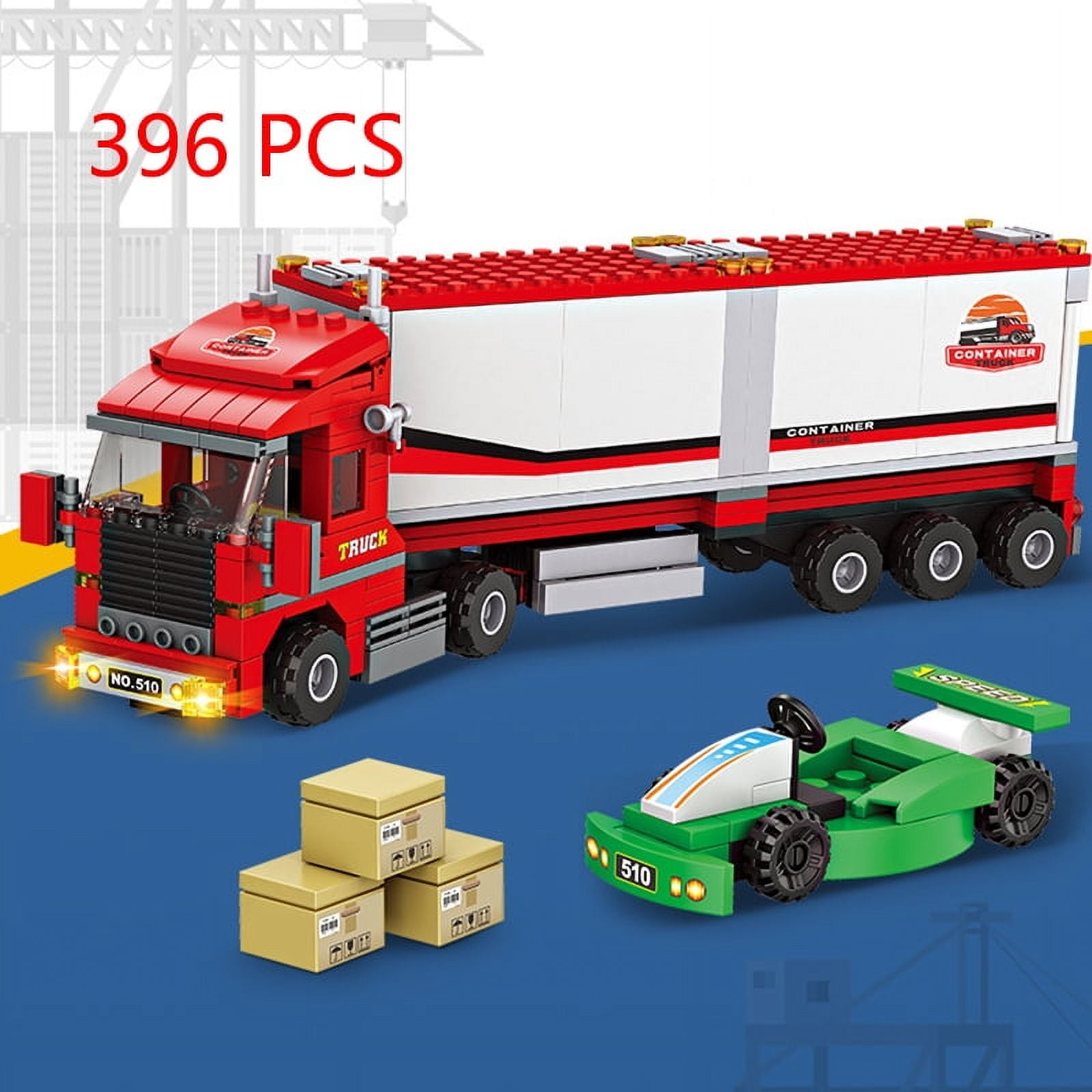 Truck Pickup Van Sets Model Building Blocks SUV Heavy Cargo Transport ...