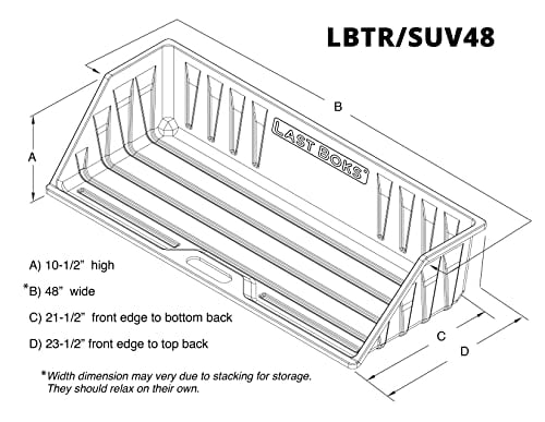 Truck/SUV 48” Cargo Box Organizer, Slides onto Tailgate for Easy Access ...