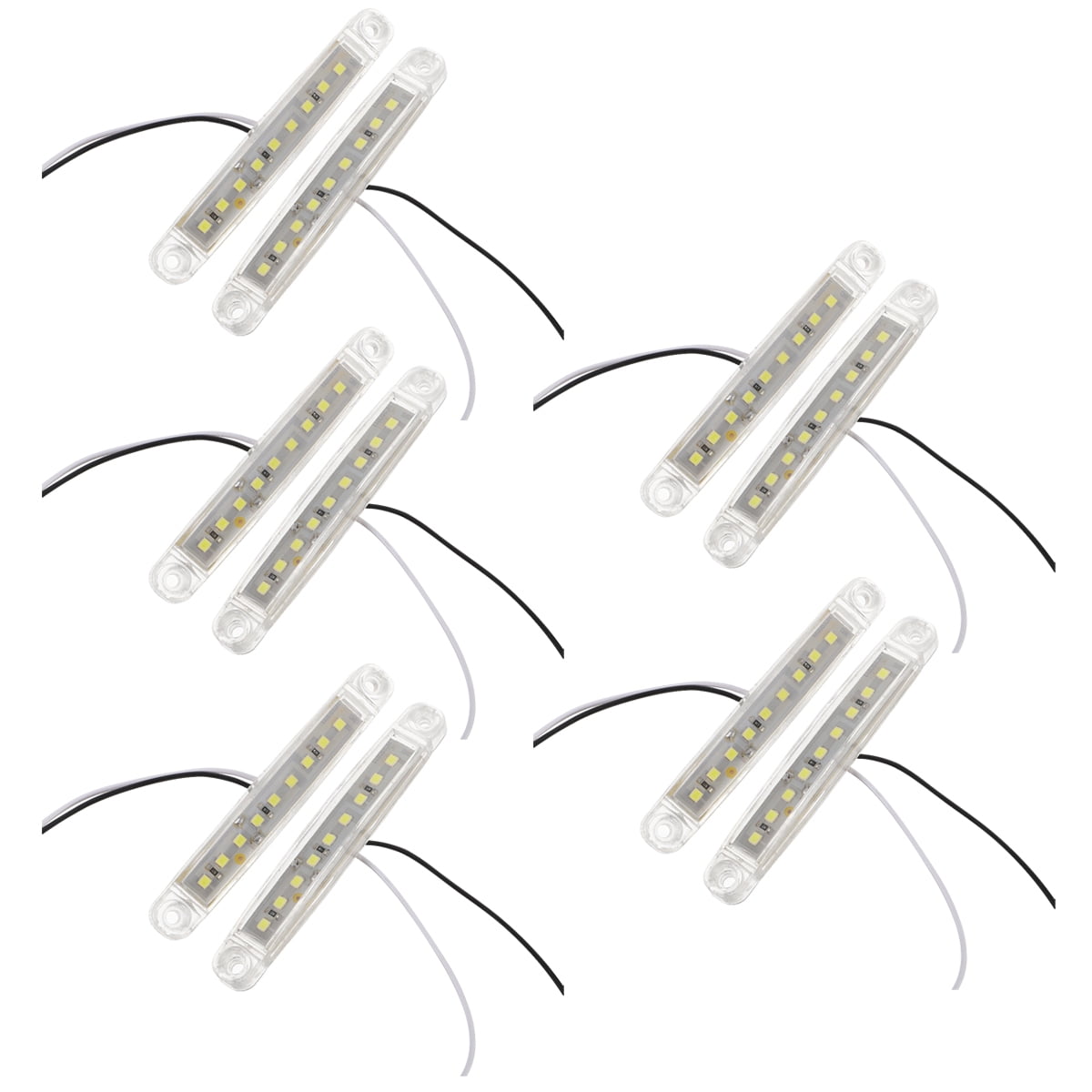 Truck Side Light LED Boat Lights Trailer Tail Motorcycle Marker Plastic White 10 Pcs - Walmart.com