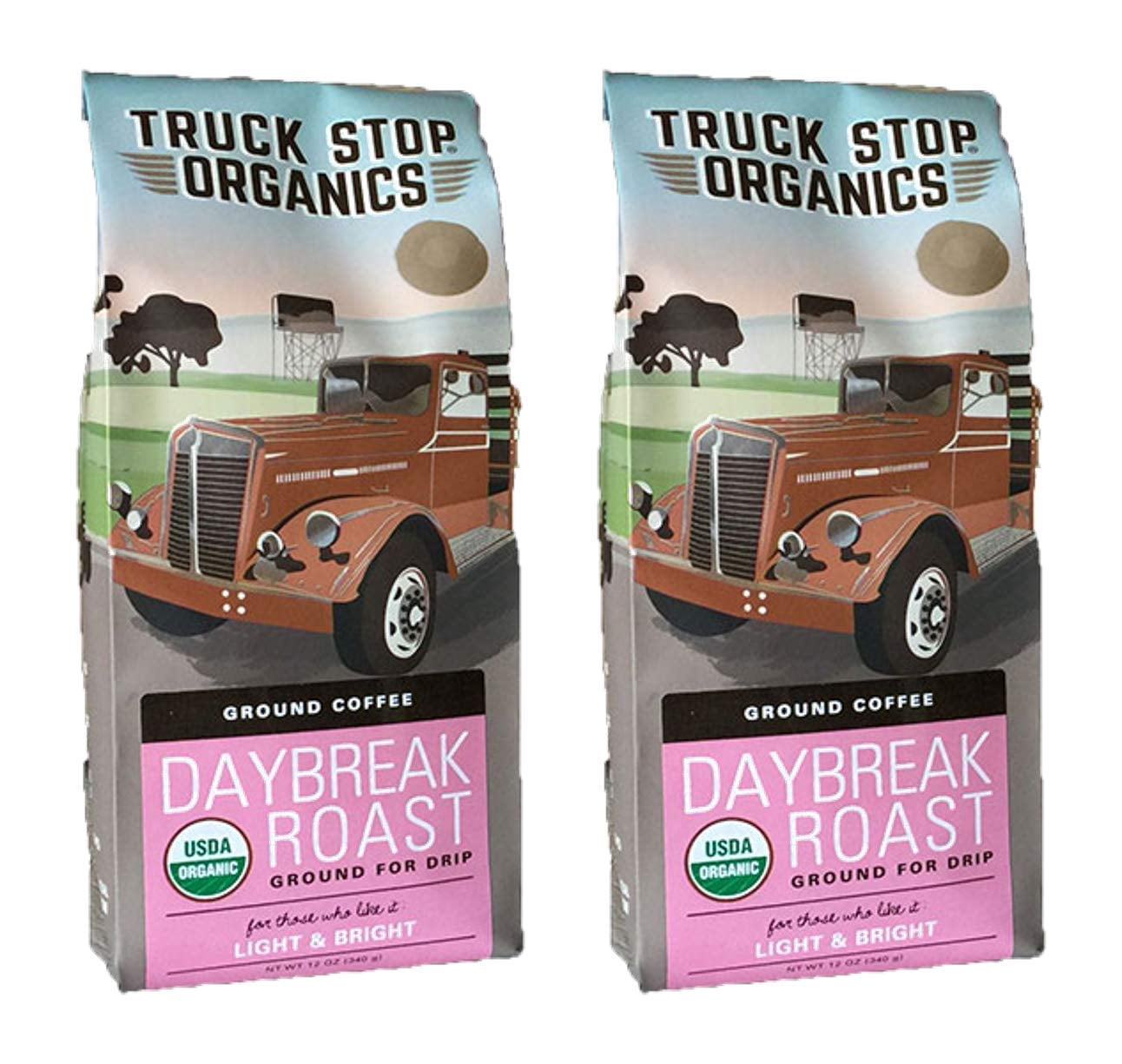 Truck Stop Organics Daybreak Medium Roast Ground Coffee, 2-Pack 12 oz ...