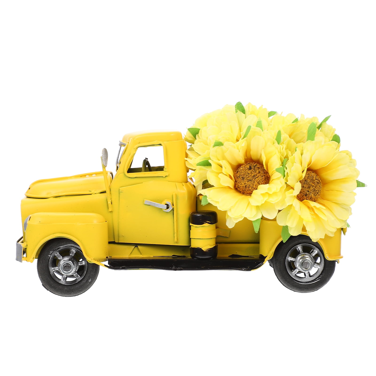 Small Truck Sunflower Decor Metal Flower Farmhouse Decoration, Harvest ...