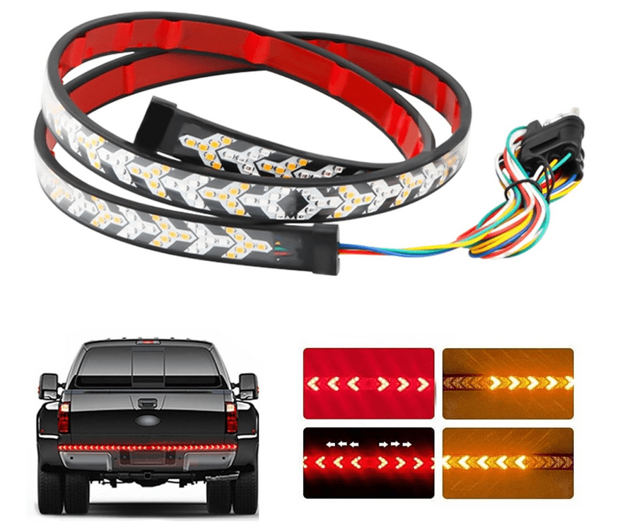 Truck Tailgate Strip Light LED Bar Signal Break Reverse, Arrow Design ...