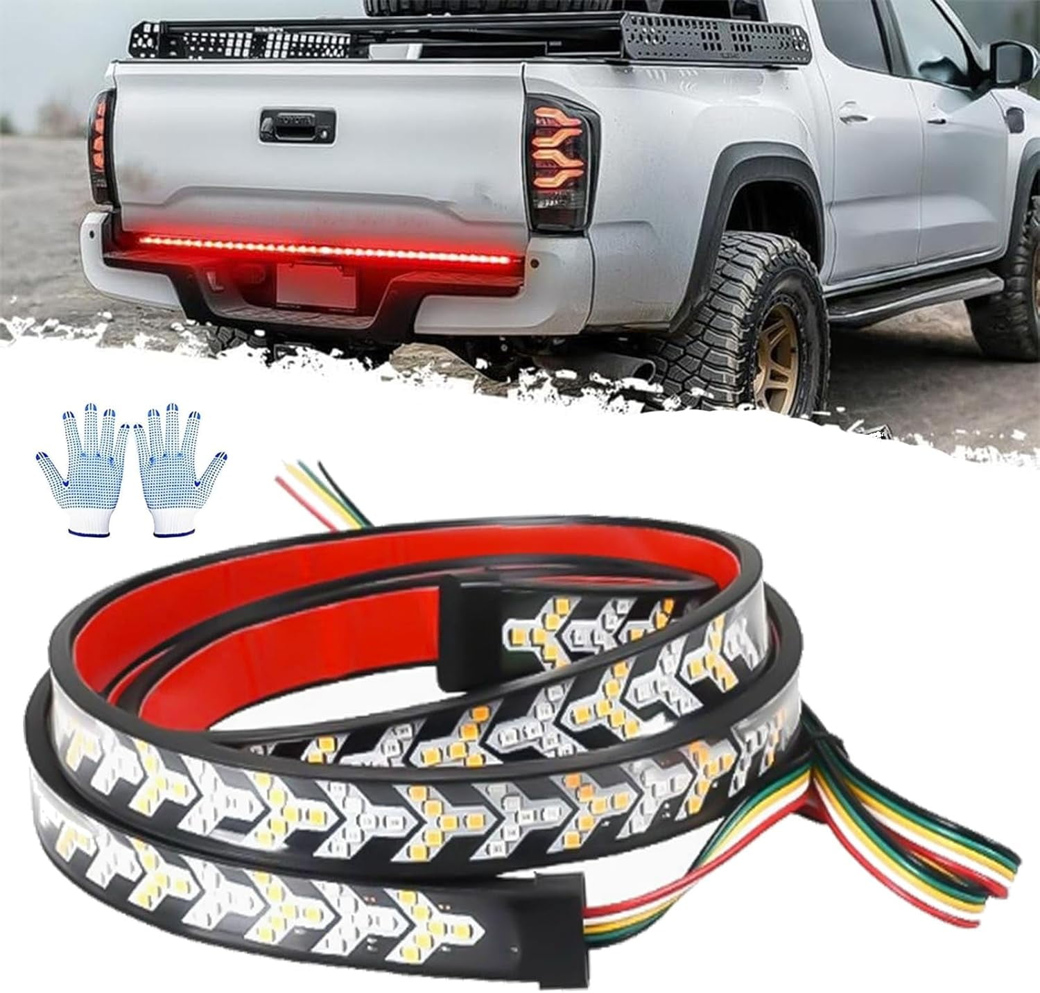 Truck Tailgate Strip Light LED Bar Signal Break Reverse, Arrow Design ...