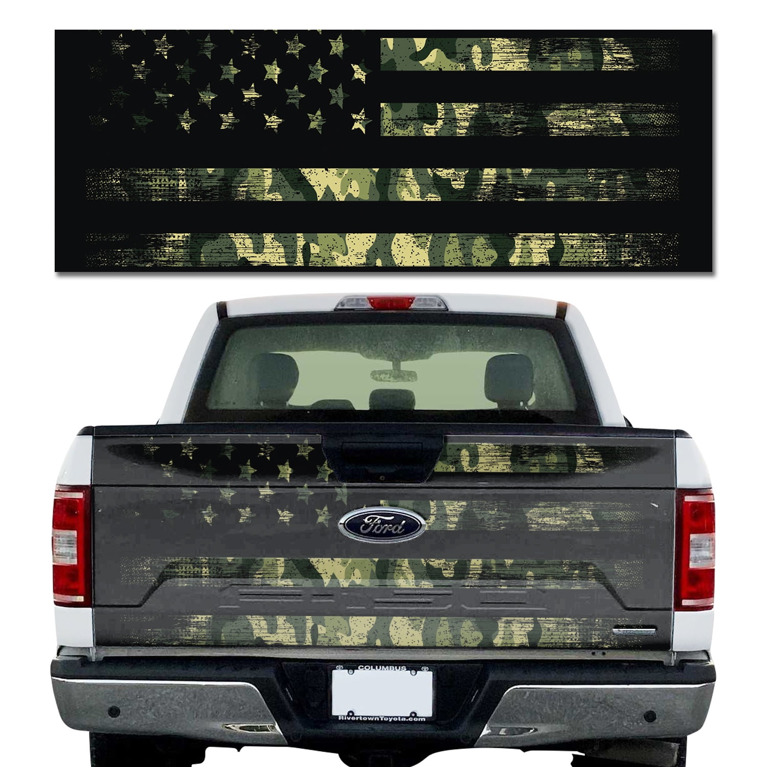 Truck Tailgate Wrap American Camo HD Decal Graphics MightySkins ...