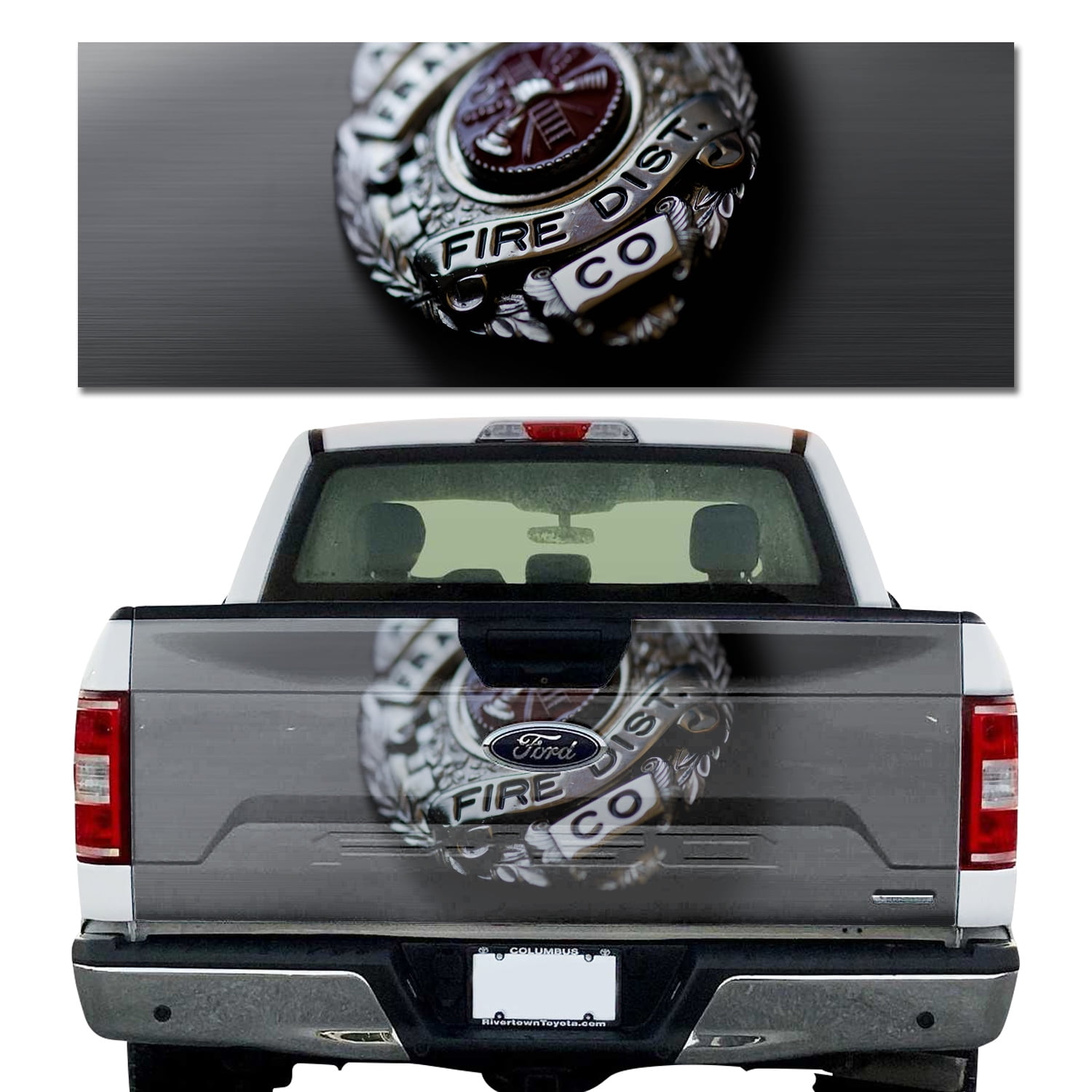 Truck Tailgate Wrap Badge HD Decal Graphics MightySkins Professional ...