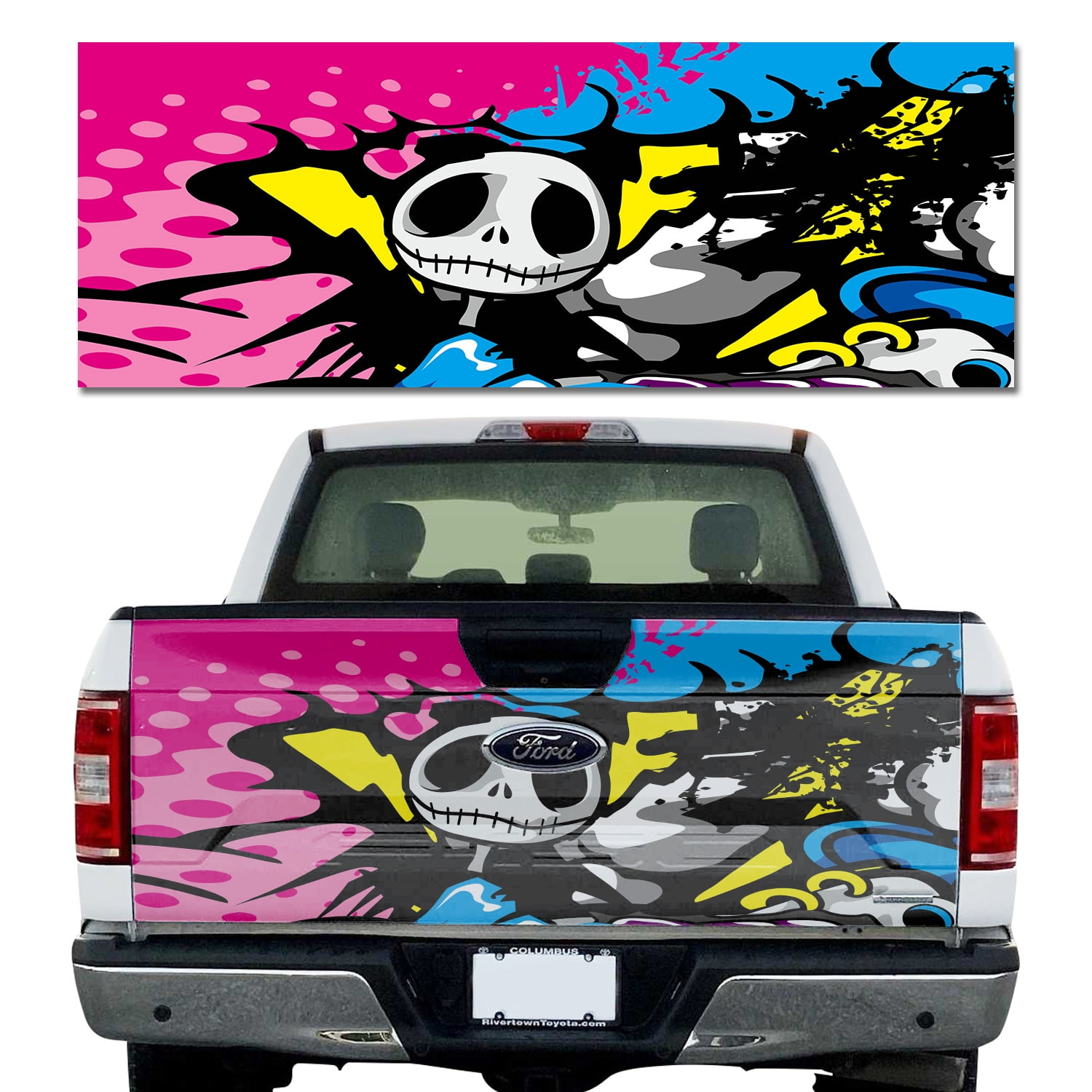 Truck Tailgate Wrap Candy Skull HD Decal Graphics MightySkins ...