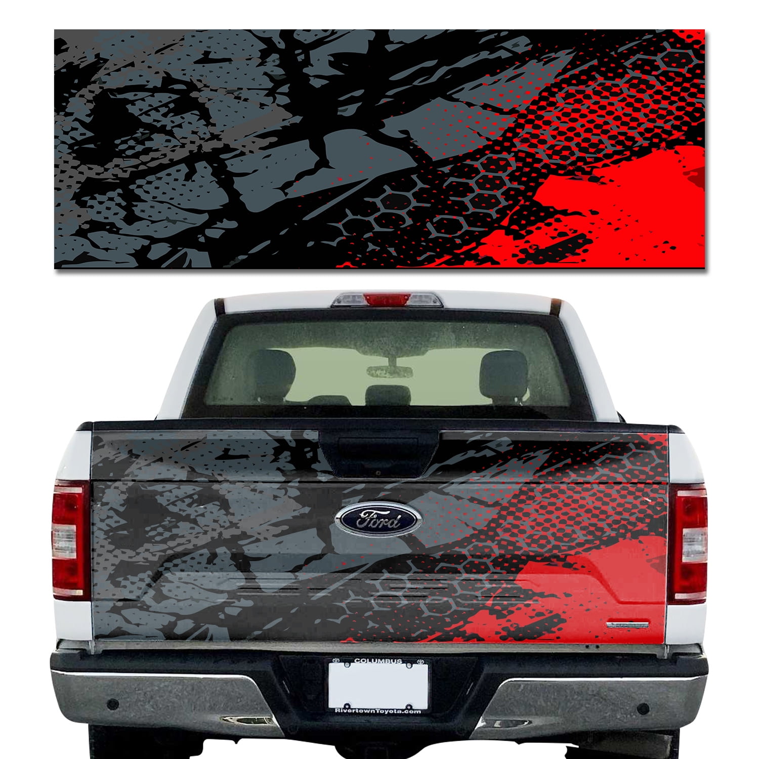 Truck Tailgate Wrap Faded Hex HD Decal Graphics MightySkins ...
