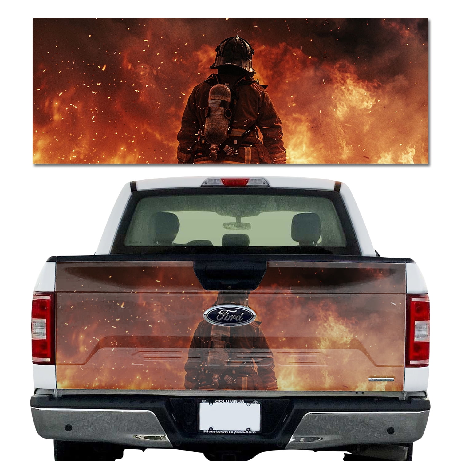 Truck Tailgate Wrap Fireman HD Decal Graphics MightySkins Professional ...