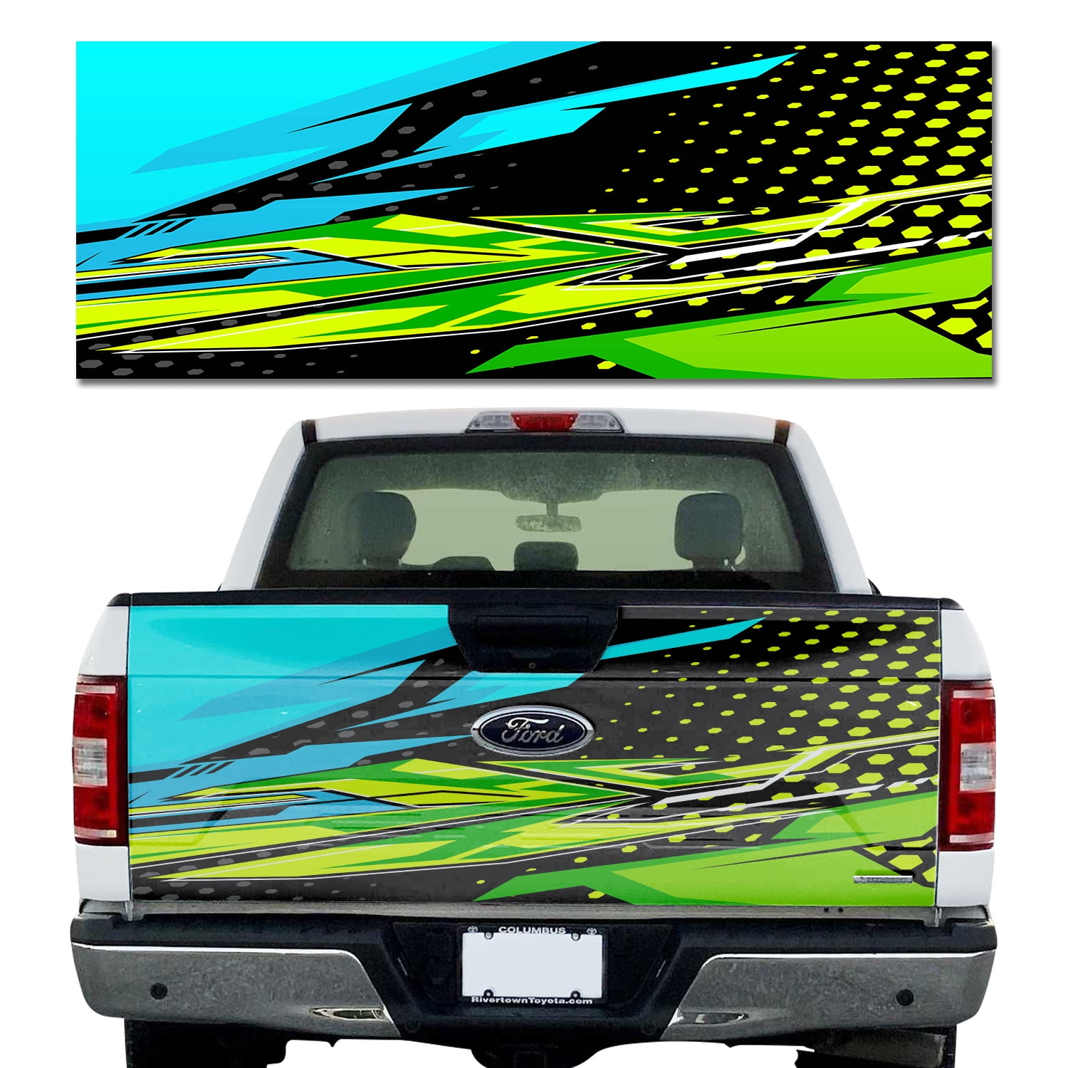Truck Tailgate Wrap Glitch Halftone HD Decal Graphics MightySkins ...