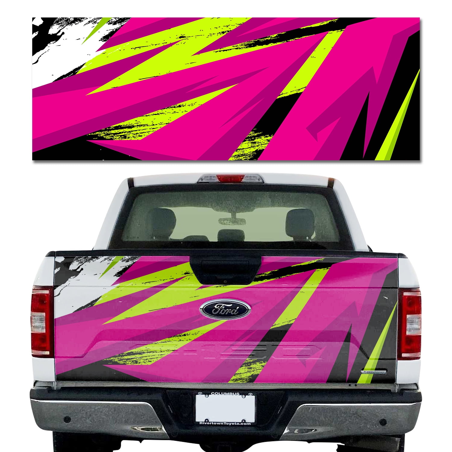 Truck Tailgate Wrap Grunge Magenta HD Decal Graphics MightySkins ...
