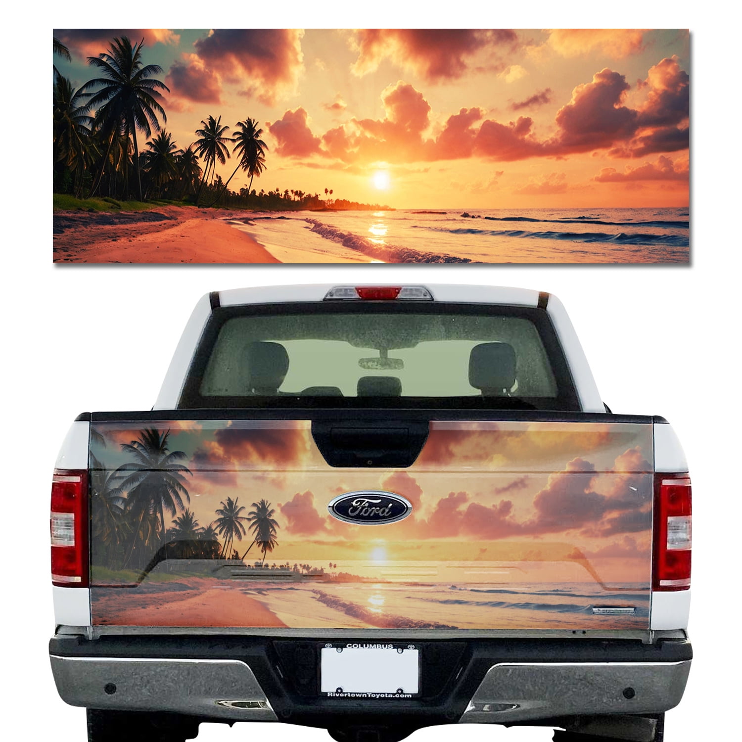 Truck Tailgate Wrap Paradise Beach HD Decal Graphics MightySkins ...
