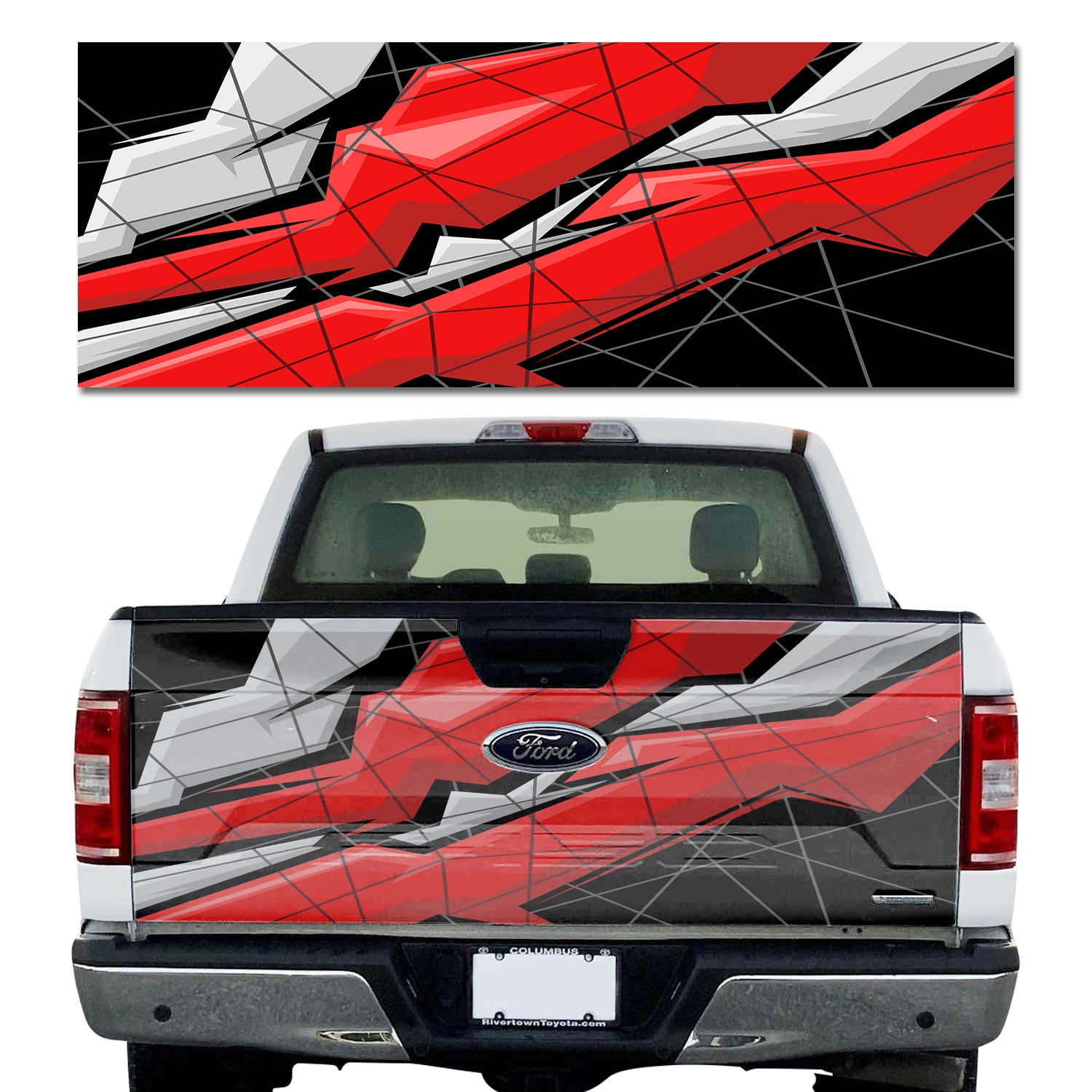 Truck Tailgate Wrap Polygon Grunge HD Decal Graphics MightySkins ...