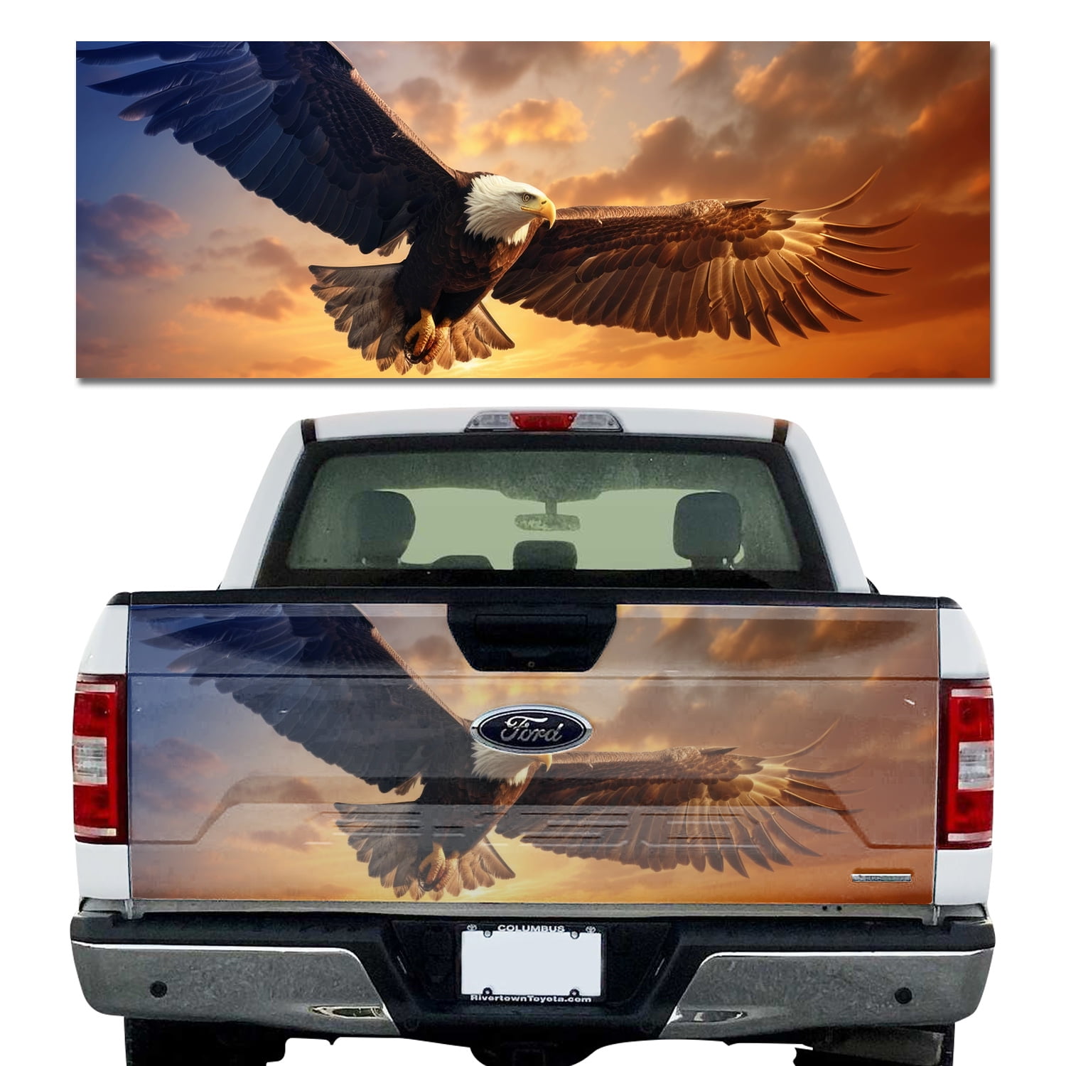 Truck Tailgate Wrap Tri Eagle HD Decal Graphics MightySkins ...