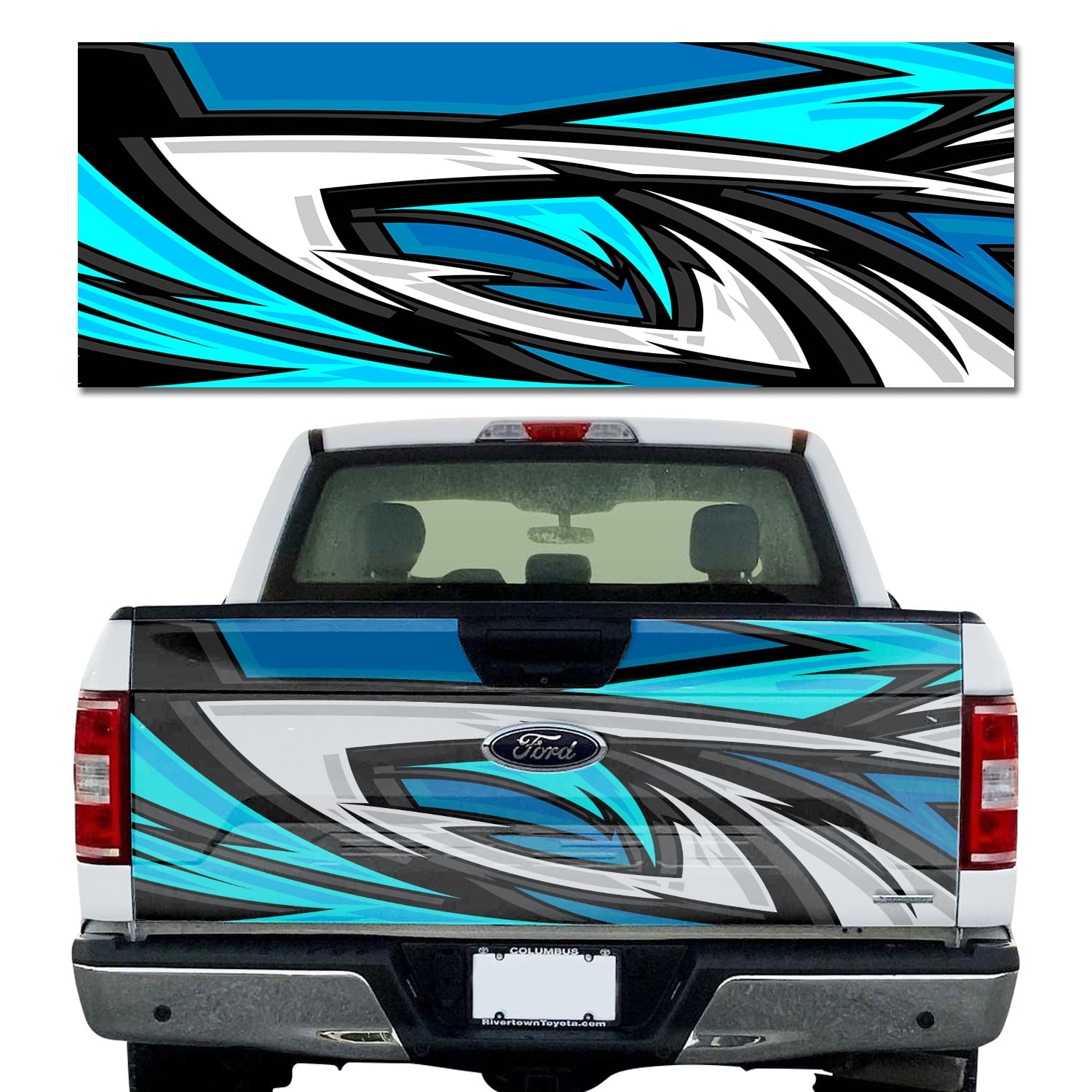 Truck Tailgate Wrap Tribal Cyclone HD Decal Graphics MightySkins ...