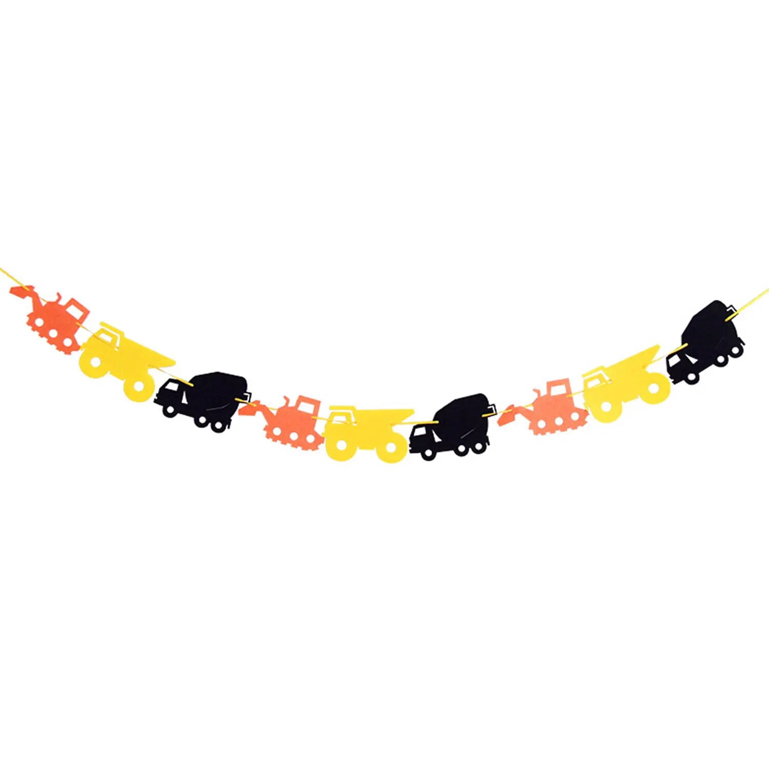 Truck Themed Birthday Banner, Construction Party Garland, Pull Flag ...