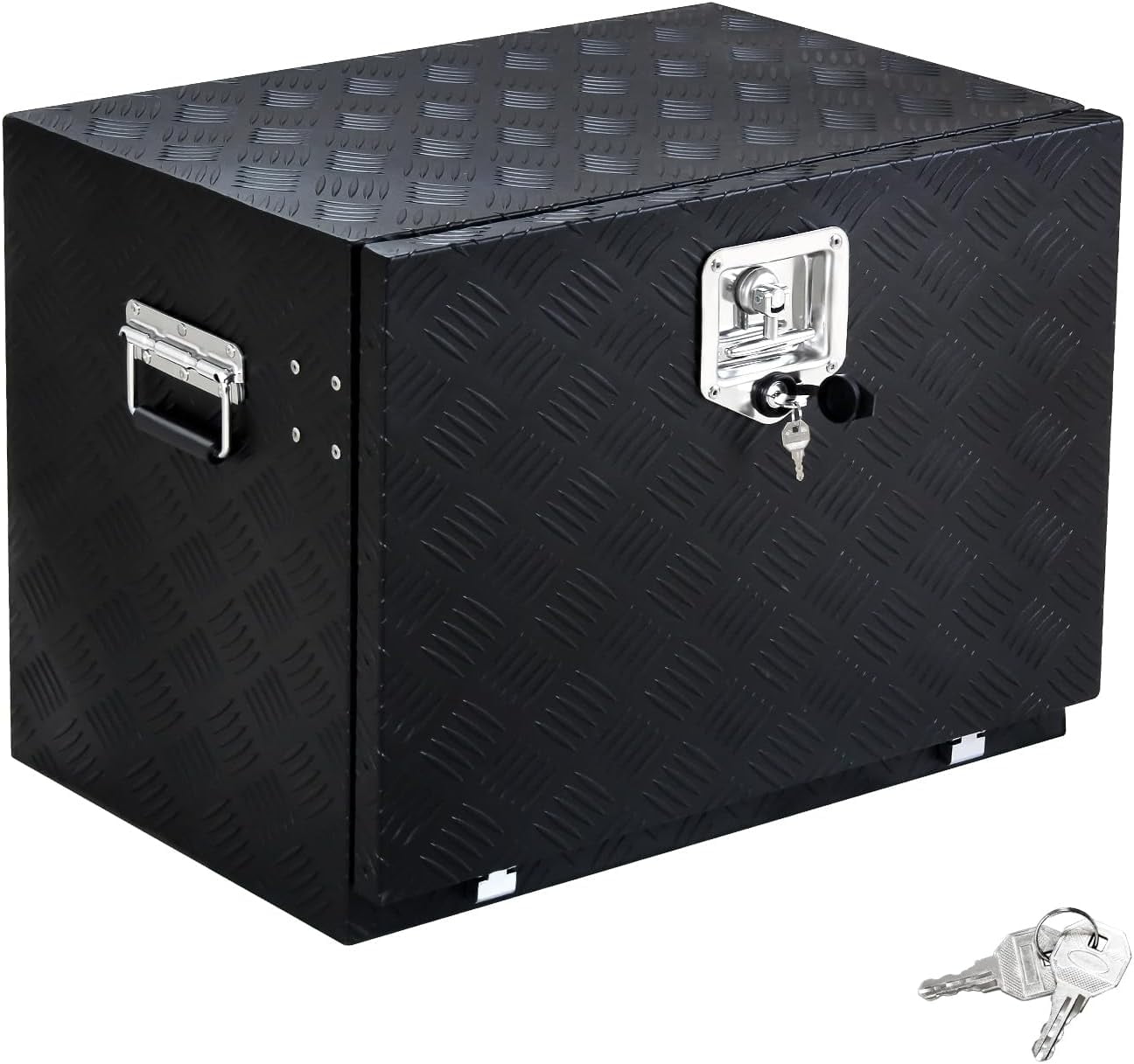 Truck Tool Box, 24x17x18 Inch Black Aluminum Tool Box with Security T ...