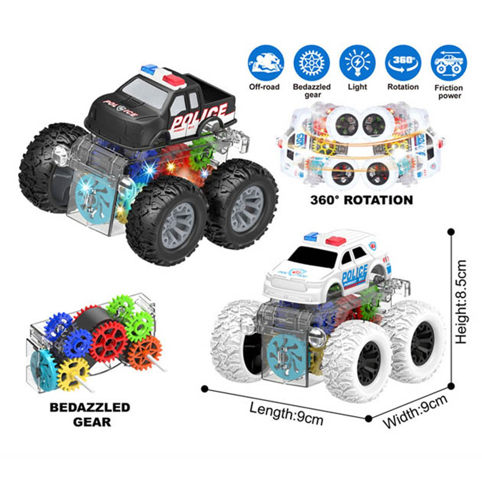 Truck Toys for Boys and Girls - Friction Powered Push and Go Toy Cars ...