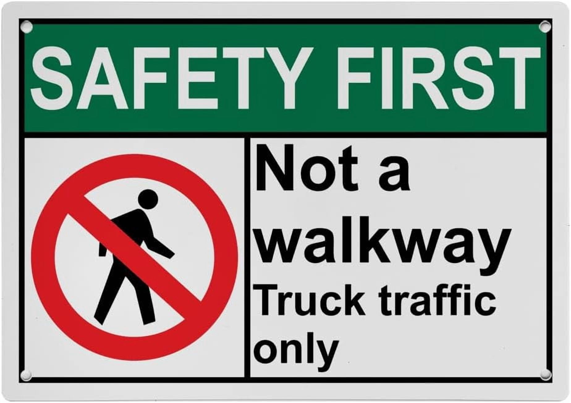 Truck Traffic Only Sign ANSI Traffic Safety Sign 8"x12" UV Resistant ...