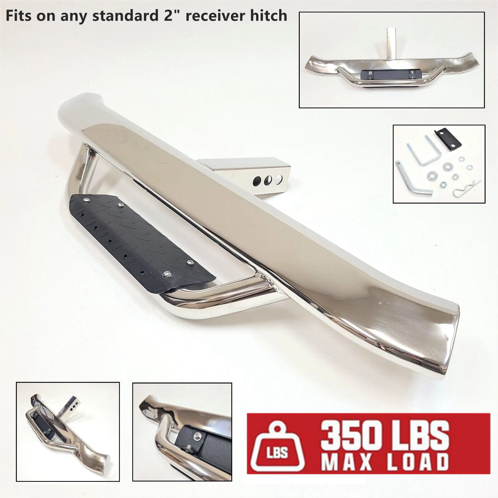 Truck Trailer Heavy Duty Strong Tow Hitch Step Bar Bumper Guard with ...