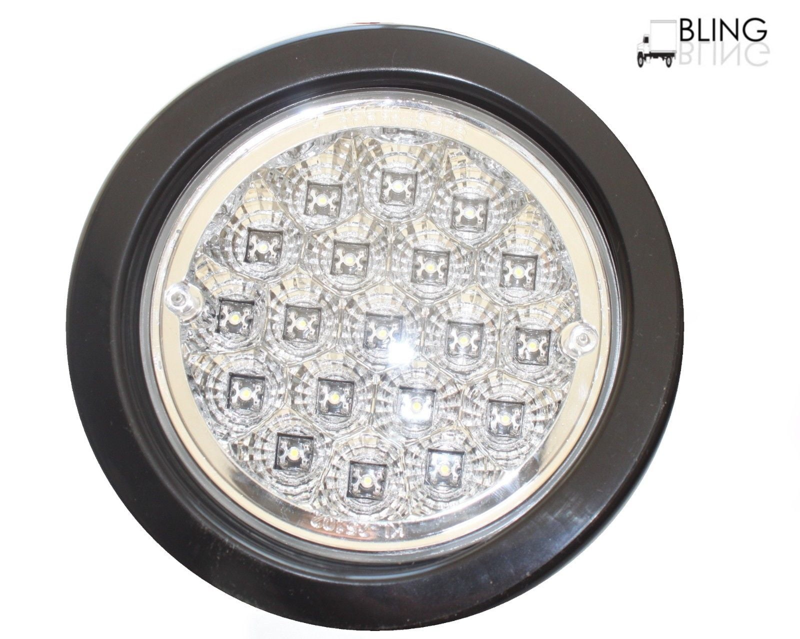 Truck Trailer LED 4" ROUND BACK-UP REVERSE FOG CLEAR WHITE LIGHT w PLUG ...